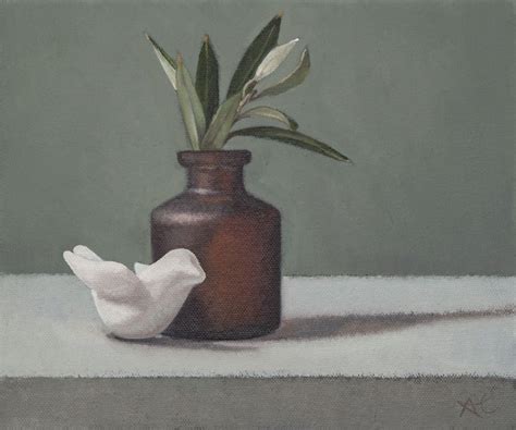 Olive Leaves And Dove By Amy Chudley Mayne Art Gallery