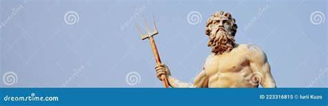 The Mighty God Of Sea And Oceans Neptune Poseidon Triton With Trident