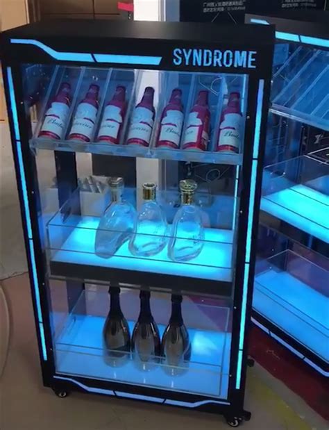 酒吧夜场ktv酒店高档发光酒柜斜边香槟杯柜子香槟酒架洋vip酒柜子虎窝淘