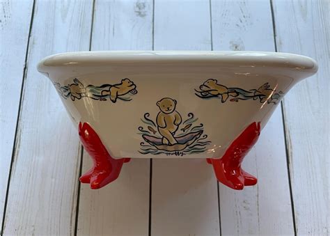 Vintage Muffy Vanderbear Bath Time Collection Porcelain Bath Tub 1994