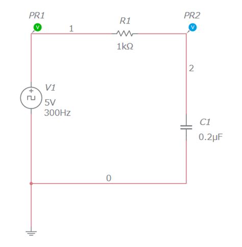 RC Filter Pulse Response Multisim Live