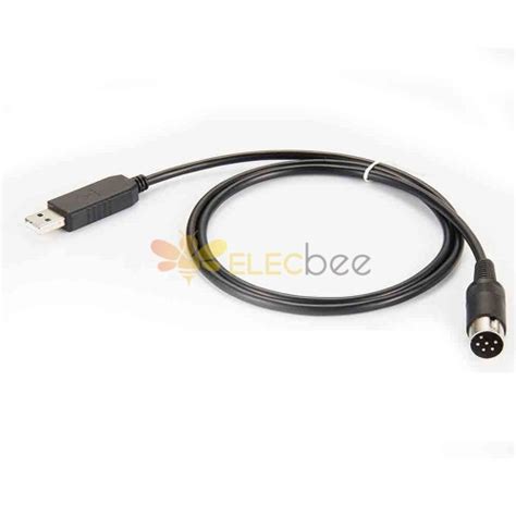 Elecbee Usb Rs232 Cable With 6 Pin Din Connector Radio Programming Cable For Efficient