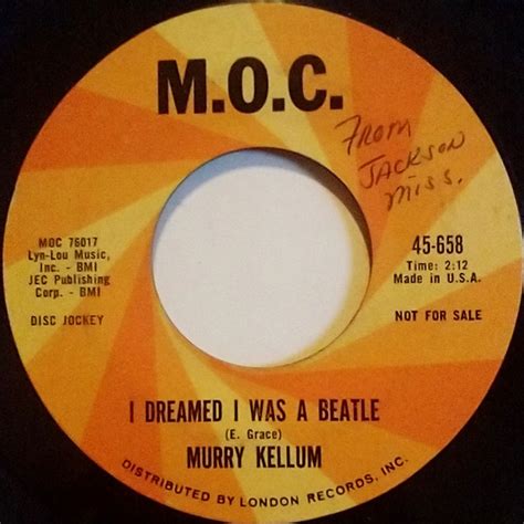 Murry Kellum I Dreamed I Was A Beatle 1964 Terre Haute Pressing Vinyl Discogs