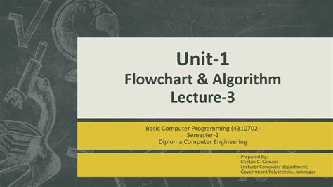Lecture 3 Flowchart And Algorithm Unit 1bcpgtubasic Computer