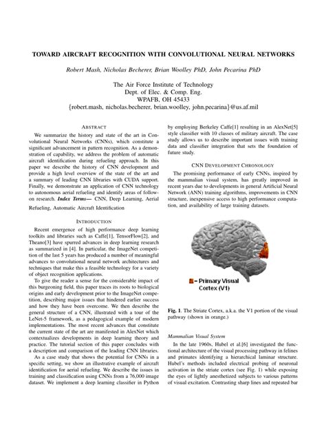 Pdf Toward Aircraft Recognition With Convolutional Neural Networks