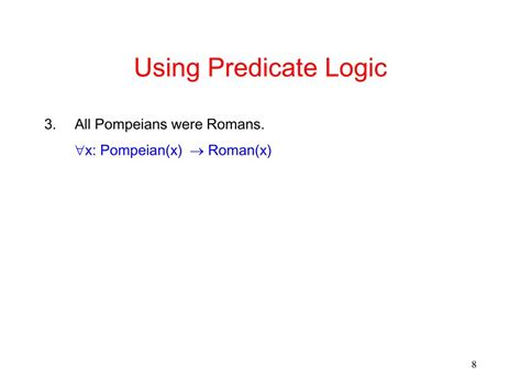 PPT Using Predicate Logic PowerPoint Presentation Free Download ID