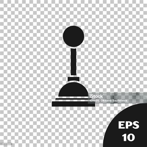 투명 한 배경에 격리 된 블랙 기어 변속기 아이콘 수동 전송 아이콘 벡터 일러스트레이션 개념에 대한 스톡 벡터 아트 및 기타