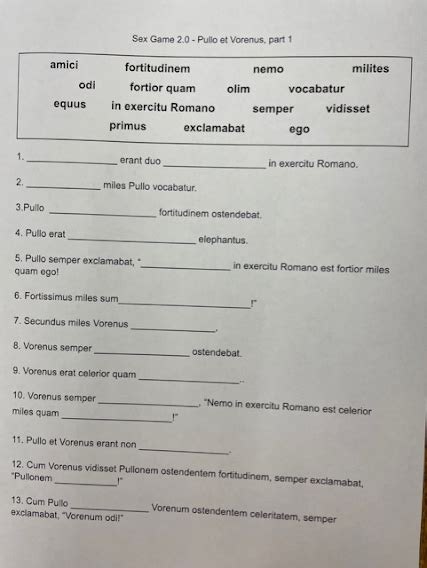 Toda Lly Comprehensible Latin The Sex Game