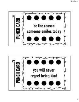 Behavior Management Hole Punch Cards By Learning And Laughing With Lauren