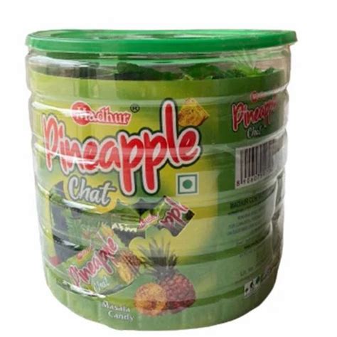 Green Round Madhur Pineapple Chat Masala Candy Packaging Type Plastic