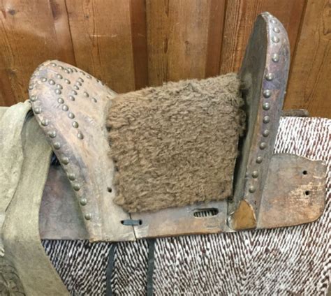 An Antique Apache Saddle From The Late 1800s Includes Saddle Bags