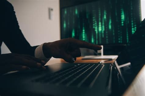 Premium Photo Hacker Code In Laptop Cyber Security Privacy Or Hack