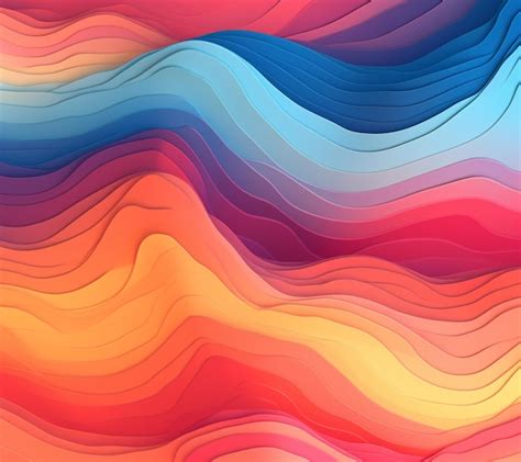Premium Ai Image A Close Up Of A Colorful Abstract Background With Wavy Lines Generative Ai