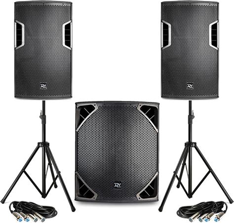 Power Dynamics Complete Pa System With Active Speakers 18 Inch Powered