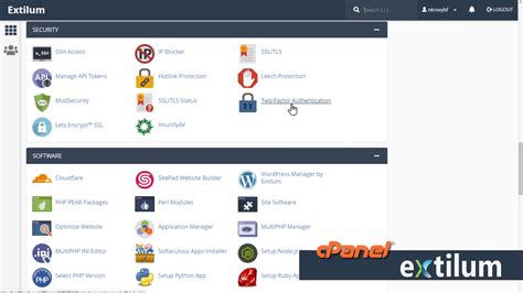 Set Up Two Factor Authentication For Cpanel Extilum Knowledgebase