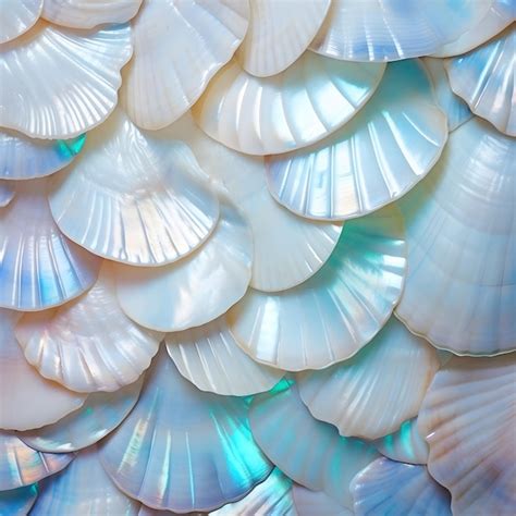 Premium Ai Image Opalescent Shell Texture