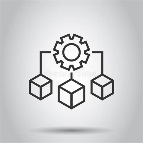 Api Technology Icon In Flat Style Algorithm Vector Illustration On