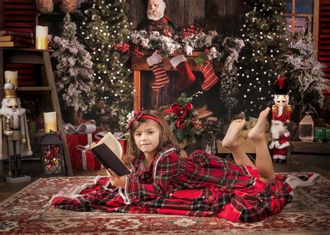 Kate Christmas Tree Backdrop T Window Santa Claus For Photography