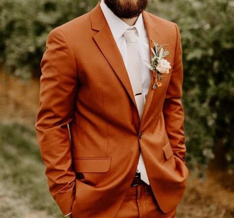 MEN RUST SUIT Men Suit Wedding Suit Groom Wear Suit Etsy