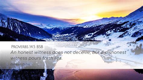 Proverbs 145 Bsb Desktop Wallpaper An Honest Witness Does Not