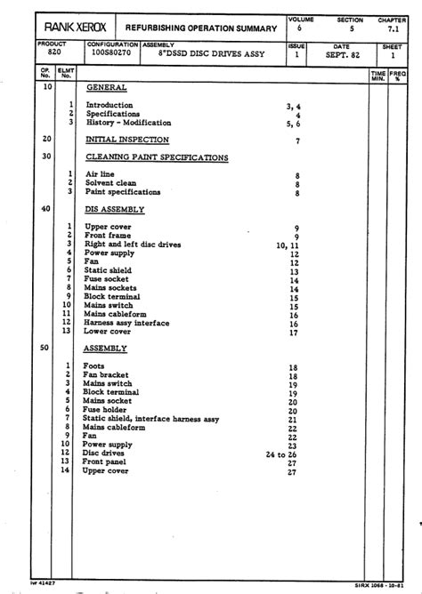 Rank Xerox 8inch Dssd Disc Drive Assy Refurbishing Manual Manual Computing History