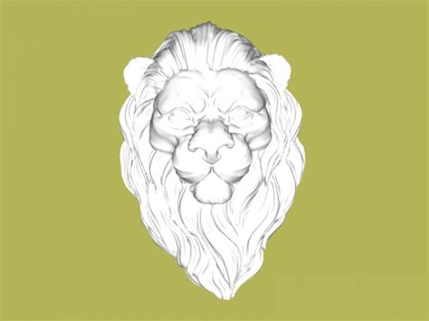 3д модель Настенный лев для 3д принтера скачать Stl файл бесплатно