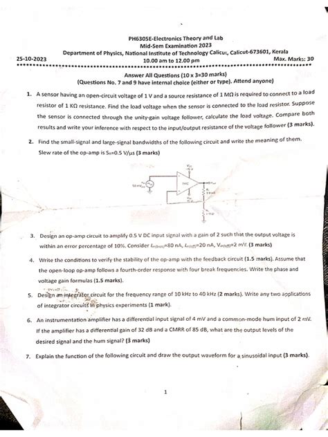 Mid Sem Lab And Quiz Papers Pdf