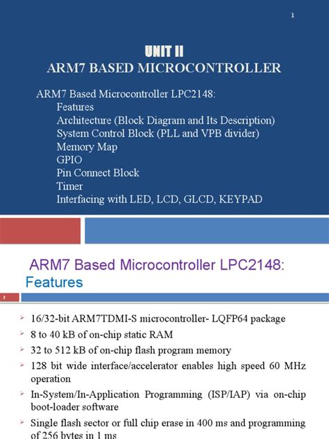 Unit 2 Arm7 Based Microcontroller Pdf Microcontroller Arm