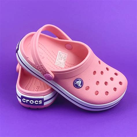Crocs crocband clog kids peony pink / stucco крокс крокбенд розовые ...