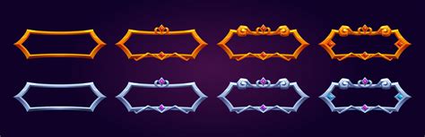 Medieval Golden Button Frame For Fantasy Game Ui 21794799 Vector Art At Vecteezy