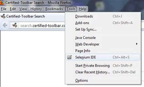Selenium Installation Of Selenium Ide In Firefox Abode Qa