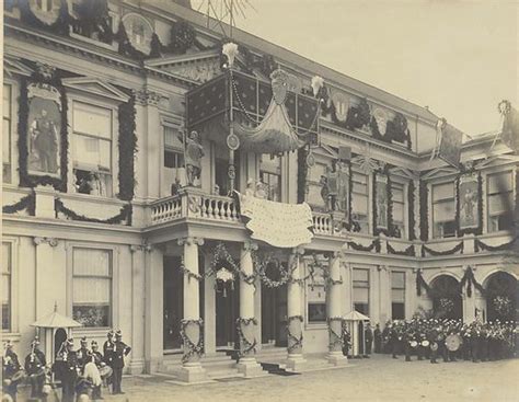 Queen Wilhelmina And Queen Mother Emma On The Balcony Of Free Public