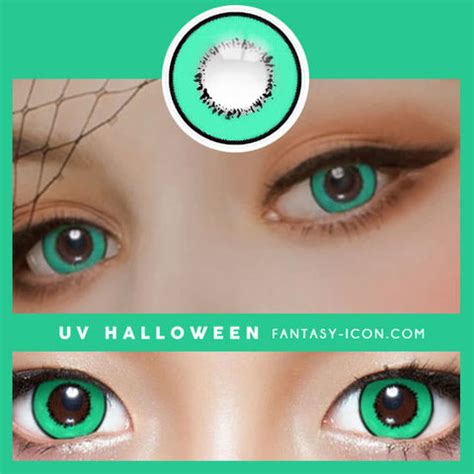 Cosplay Uv Halloween Green Contacts Anime Lenses Fantasy Icon