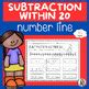 Subtraction Within 20 Interactive Number Line Worksheets By JoyfulArt Studio