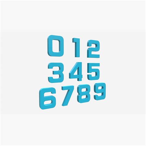 Plastic Numbers 3d Model Download Hobbies On