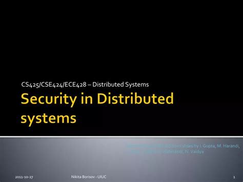 PPT Security In Distributed Systems PowerPoint Presentation Free