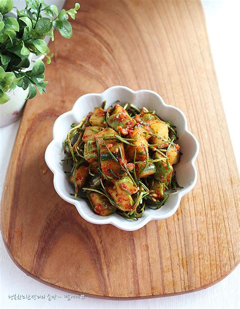 부추오이깍두기 담그는법~오이김치