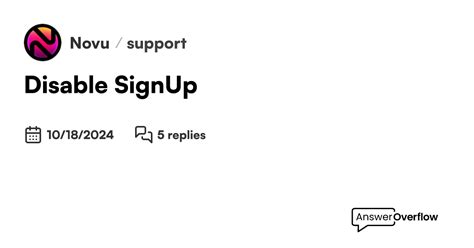Disable Signup Novu