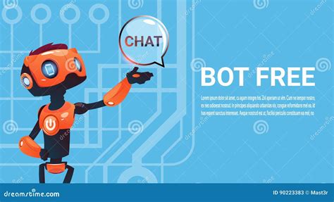 Free Chat Bot Robot Virtual Assistance Element Of Website Or Mobile