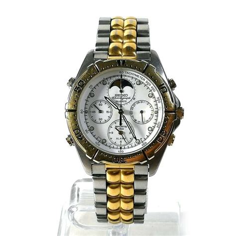 Wristwatch Seiko Chronograph Quartz 7t36 6a40 Genuine Seiko 7t36b Cal