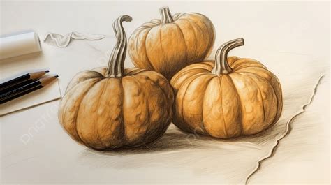 세 호박의 연필 드로잉 호박 그림의 그림 배경 일러스트 및 사진 무료 다운로드 Pngtree