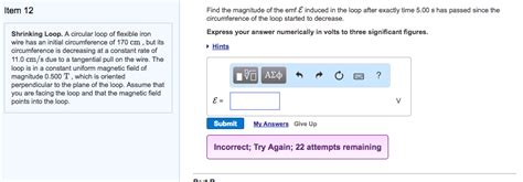 Solved Tem 12 Find The Magnitude Of The Emf Induced In The Chegg Com