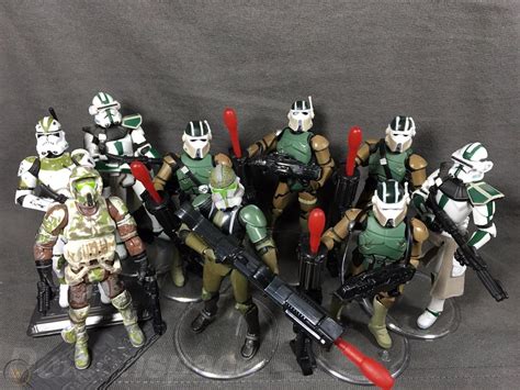 Star Wars 9x Complete Green Clone Trooper Army Builder Gree At Rt
