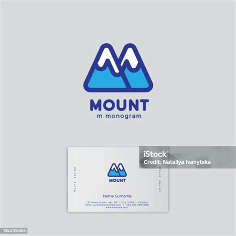 M 문자 산처럼 M 모노그램 산 유제품 엠블럼 명함 농장에 대한 스톡 벡터 아트 및 기타 이미지 농장 우유 0명 Istock