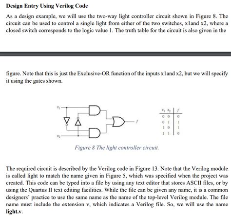 solved design entry using verilog codeas a design example