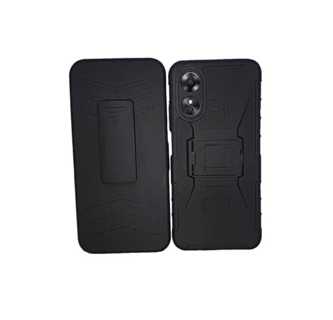 Funda Protector Uso Rudo Con Clip M S Mica De Cristal Gratis Para Oppo A Color Negro
