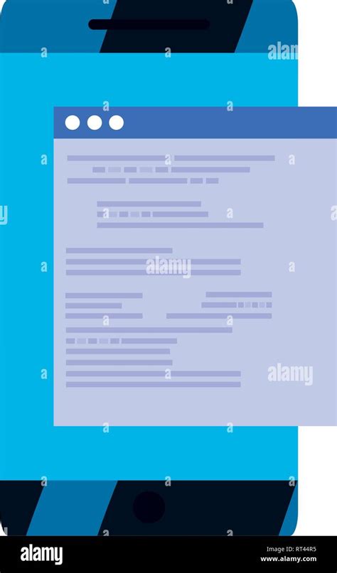 Smart Phone Coding Language Programming Vector Illustration Design