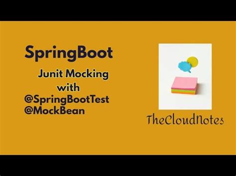 JUnit Testing In Spring Boot SpringBootTest Test MockBean YouTube