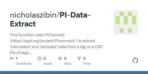 GitHub Nicholaszibin PI Data Extract This Function Uses PIConnect Https Pypi Org Project