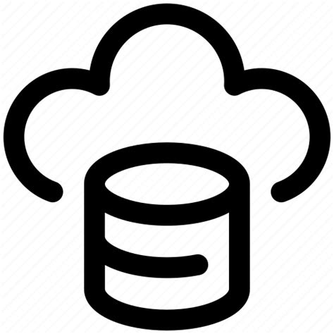 data database server network storage cloud computing icon
